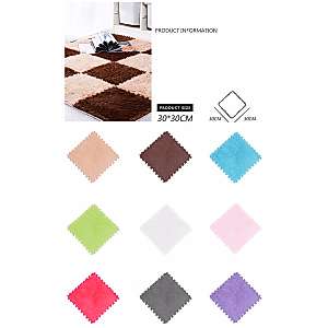 Cozylkx Puzzle Floor Mat, Plush Foam Mats, 16 Fluffy Carpet Tiles Area Rugs for Kids Room, Baby Room, Nursery Decoration