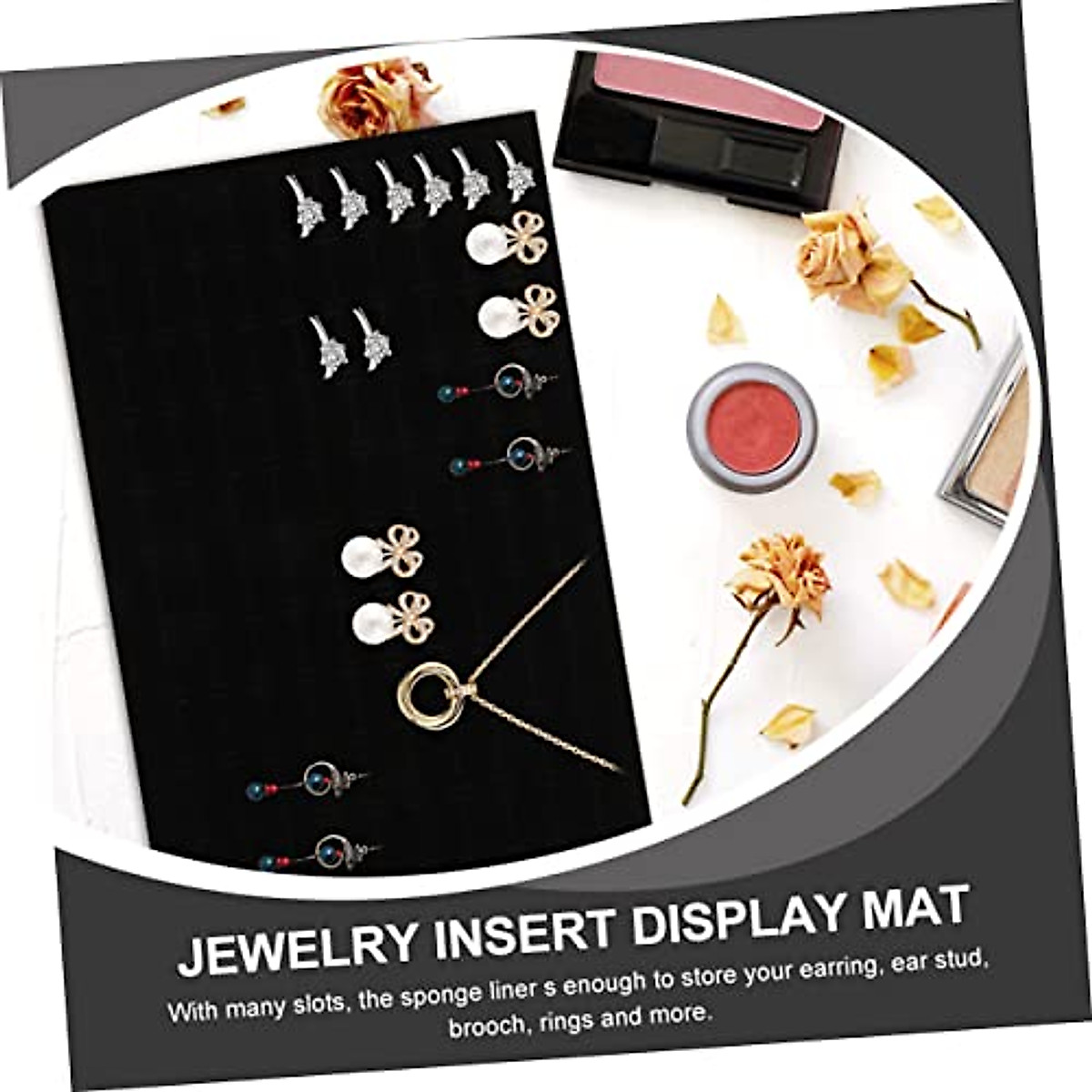 STOBAZA 6 Pcs Jewelry Box Travel Jewelry Case Display Shelves Coat Hangers Sponge Earring Tray Foam Necklace Pad Window Valance Jewelry Sponge Insert Holder Ring Display Pad Slot