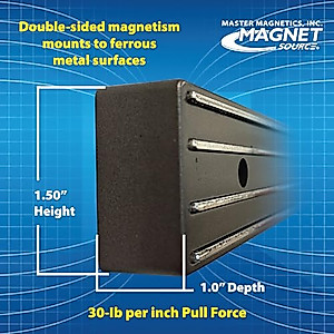 Master Magnetics Magnetic Tool Holder with Magnetic Mount - 12" Wide, 30 lb per inch Pull, Gray, 07576
