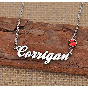 GR859C Personalized Unique Name Necklace with Birthstone for Her Cobi