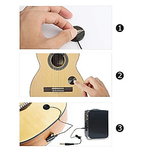 Randon Acoustic Guitar Pickup Piezo Contact Pickup for Guitar Ukulele Violin, Mandolin, Banjo, Kalimba, Harp