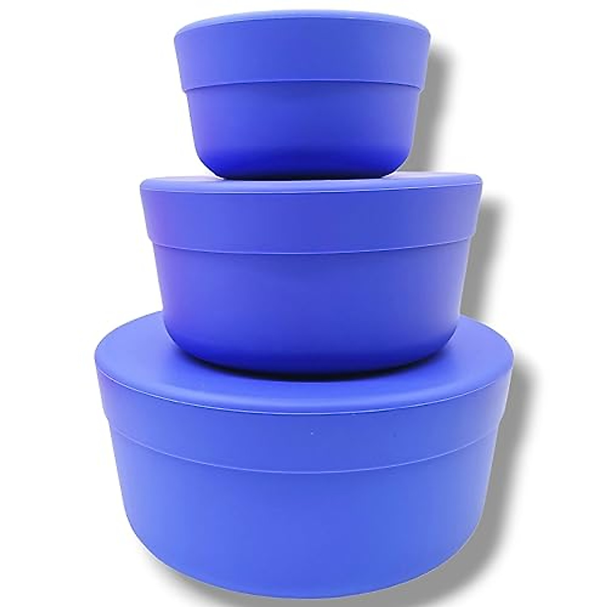 Wilmington Steelwares Silicone Food Storage Containers With Lids (Deja Blue)