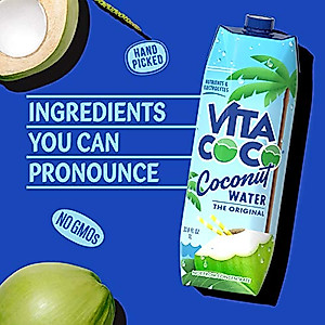 Vita Coco Coconut Water, Pure, 33.8 Fl Oz