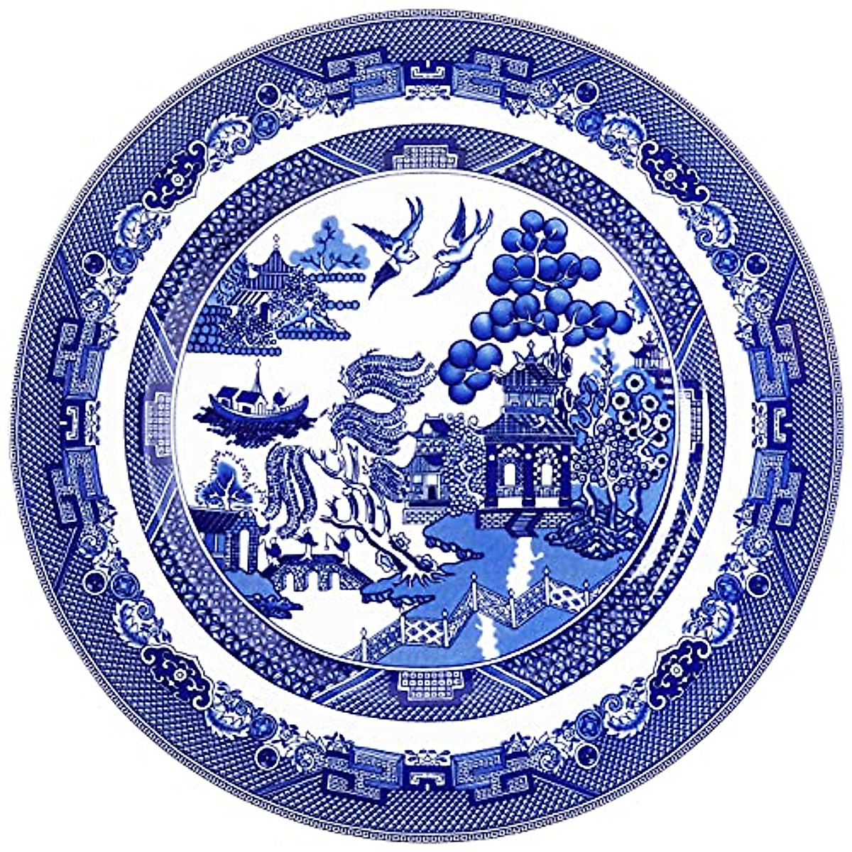 Johnson Brothers Willow Blue 4 Piece Place Setting, Blue and White