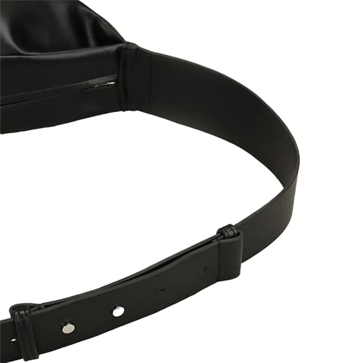 Women's Soft Surface Cowhide Hobo Bag Casual Leather Crossbody Bag Crescent Shoulder Bag Black