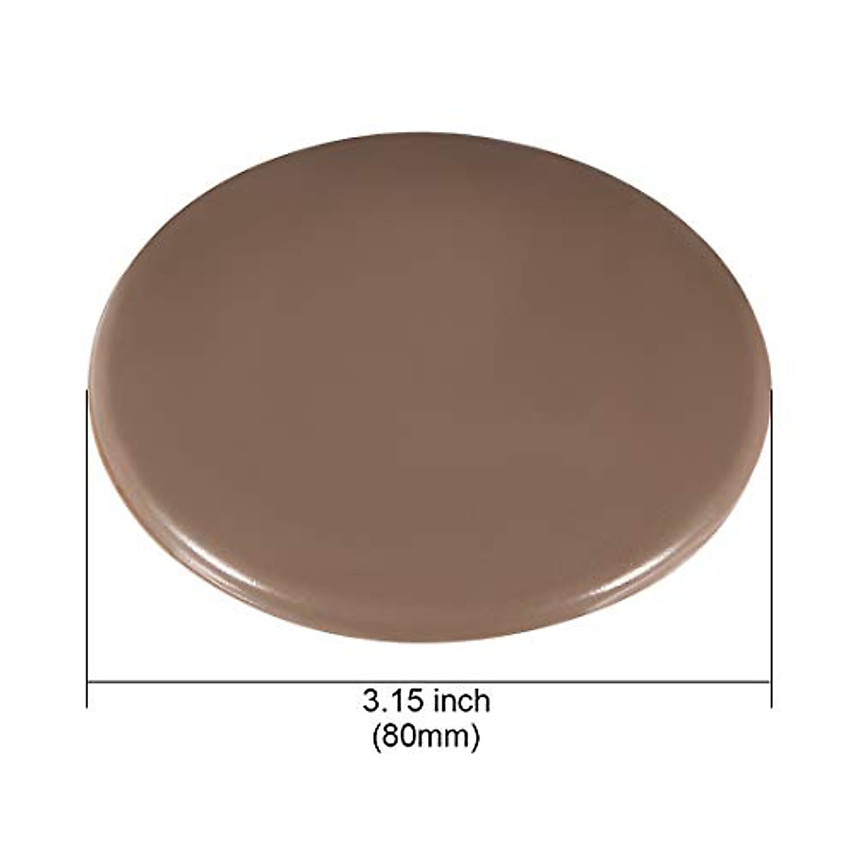 uxcell 80mm Wall Protectors Self Adhesive Door Handle Bumper Guard Stopper Silicone Stop Brown 2pcs