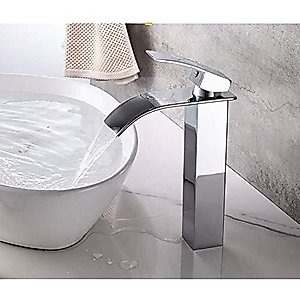Kitchen Taps Faucet Copper Tall Bathroom Sink Faucet Single Handle Hot and Cold Water Bath Deck Mounted Sink Faucets Single Handle Tap Tap