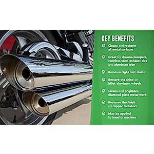 Original CJs Master Formula Metal Gloss Detail Polish 2 Pack 12oz Bottles Extraordinary Shine for Aluminum, Chrome, Brass, Stainless Steel and More