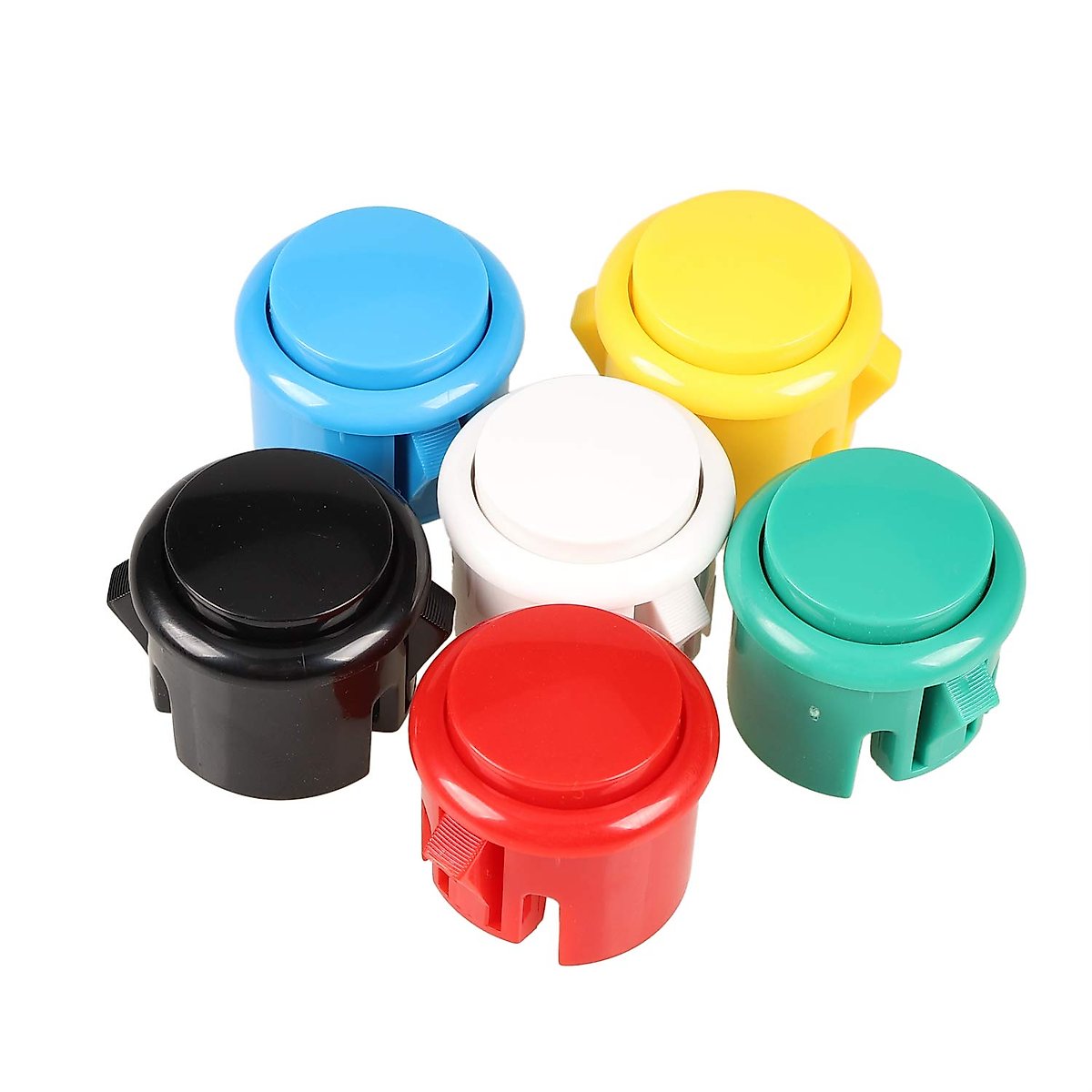 EG STARTS OEM 12x 30mm Push Button Switch Copy Sanwa Obsf-30 Obsc-30 Obsn-30 Buttons DIY Arcade Fighting Game Kits & Super Street Fighter Games - Each Color 2 pcs