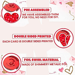 KatchOn, I Love You Valentines Hanging Swirls - Pack of 30, Valentines Day Decorations | Valentines Heart Decorations for Valentines Day Decor | Hanging Hearts Decorations for Valentines Decorations.