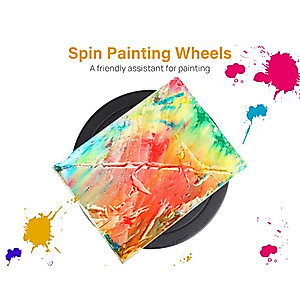 Kootek 11 Inch Rotate Turntable Sculpting Wheel Revolving Cake Turntable Black Painting Turn Table Lightweight Stand for Paint Spraying Spinner, Cake Decorating, Displaying Item