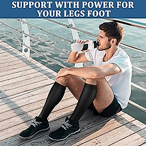 FEYHAY Copper Compression Socks (3 Pairs) 15-20 mmHg Circulation is Best Athletic & Daily for Men & Women, Running, Climbing