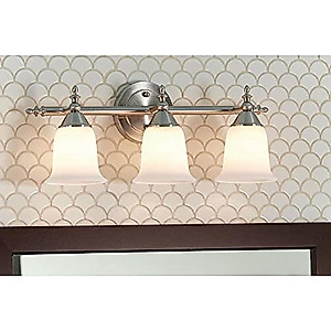 Olgelthorpe Traditional 3-Light Brushed Nickel Vanity