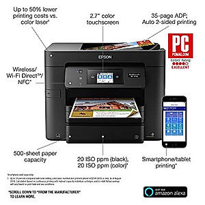 Epson WorkForce Pro WF-4730 Wireless All-in-One Color Inkjet Printer, Copier, Scanner with Wi-Fi Direct, Amazon Dash Replenishment Ready