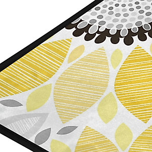 Kitchen Mat Abstract Floral Sunflowers Kitchen Rug Mat Anti-Fatigue Comfort Floor Mat Non Slip Oil Stain Resistant Easy to Clean Kitchen Rug Bath Rug Carpet for Indoor Outdoor Doormat