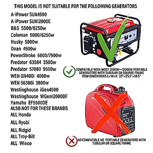 ZTTXL Generator Tent Running Cover, Ultra Heavy Duty Tarpaulin Enclosure, Outdoor Portable All-Weather Generator Rain Shelter for Most 3500w-12000w generators（The New）
