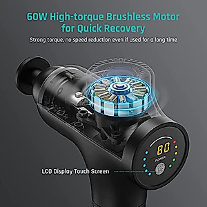 Mebak 3 Massage Gun Deep Tissue Massager for Pain Relief Neck Back Body Relaxation, Super Quiet Portable Electric Percussion Massage Black