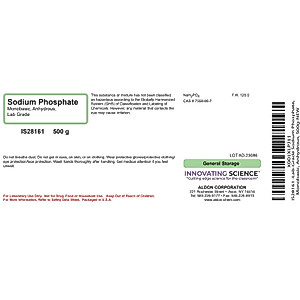 ALDON Innovating Science Laboratory-Grade Sodium Phosphate, Monobasic, Anhydrous, 500g - The Curated Chemical Collection