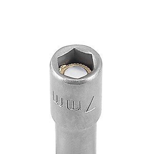 uxcell 5 Pcs 1/4" Quick-Change Hex Shank 7mm Magnetic Nut Setter Driver Drill Bit, 65mm Length, Metric