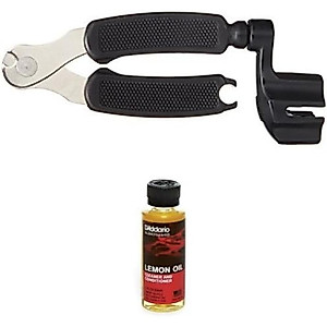 D'Addario PW-LMN Detergente Planet Waves Lemon Oil + DP0002 Avvolgicorde e Tagliacorde Planet Waves Pro-Winder