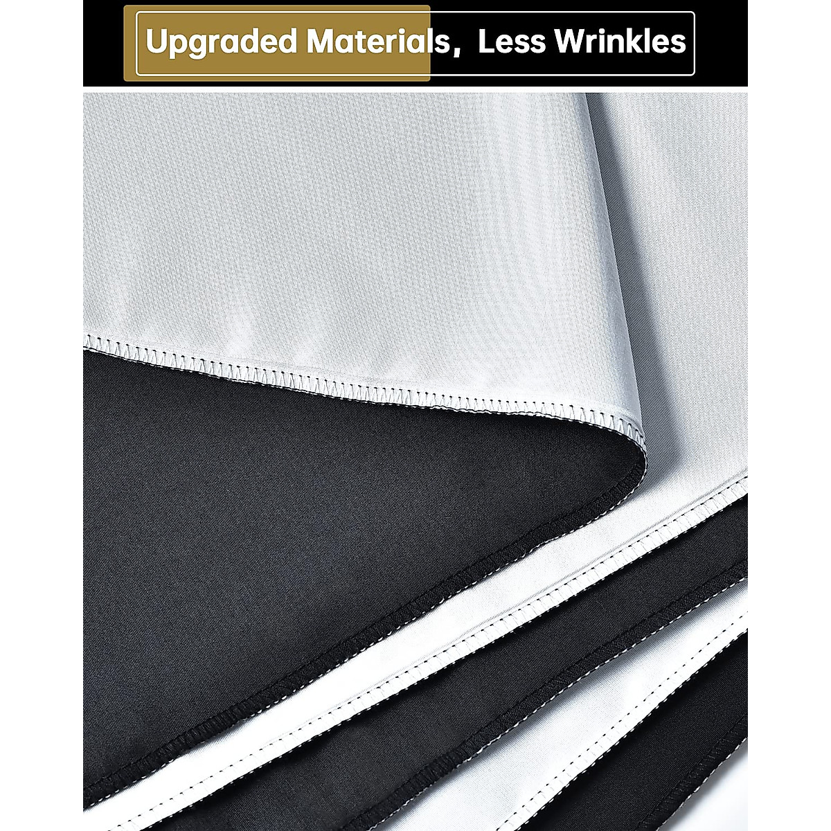 UTEBIT White Black Backdrop, 5 * 6.5FT 2-in-1 Double Sided Photo Backdrop Kit Black/White Screen Background for Photography with 4 Spring Clamps, Photo Backdrop Curtain for YouTube/Video/Television