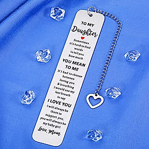 to My Daughter Gifts Christmas Gifts for Teenage Girls Bookmarks for Book Lovers Stocking Stuffers for Teens Birthday Gifts for Daughter Inspirational Gifts Graduation Gifts for Her Mothers Day Gifts