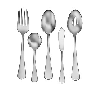 Liberty Tabletop Satin Annapolis 45 Piece Flatware set for 8 Made in USA