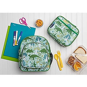 Wildkin Kids Insulated Lunch Box Bag for Boys & Girls, Reusable Kids Lunch Box is Perfect for Early Elementary Daycare School Travel, Ideal for Hot or Cold Snacks & Bento Boxes (Dinomite Dinosaur)