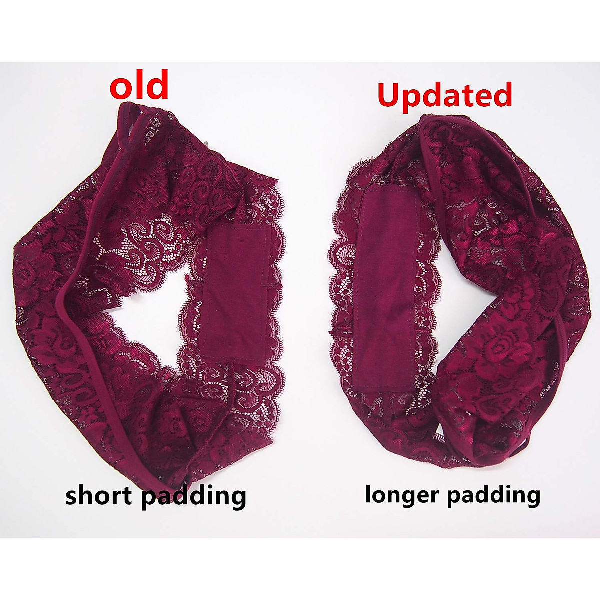 Anna & Eric Women's Floral Lace Thongs Bikini Panties Sexy Lingerie Panty T Back Underwear… (US, Alpha, Small, Regular, Regular, N+P+B+W)