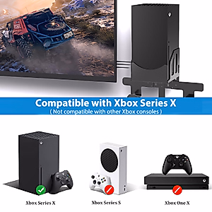 Wall Mount for Xbox Series X (with accessories installed near the TV), wall mount metal bracket kit for Xbox system,Controller Holder & Headphone Hanger,Black.