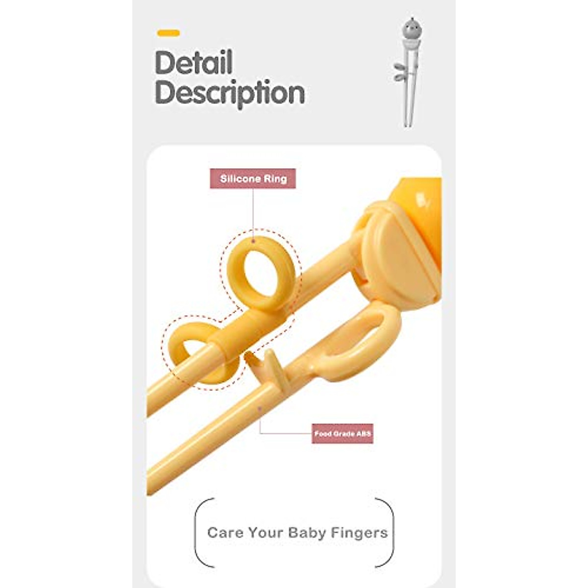 Goryeo Baby Toddler Utensils Stainless Steel Kids Silverware Set with Kids Training Chopsticks and Baby Spoon and Fork for Self Feeding Learning with Case (3PCS)(Brown)