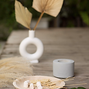 Frontsea Tabletop Rubbing Alcohol Fire Pit, Portable Tabletop Fireplace Concrete Bowl, Outdoor Indoor Ethanol Fireplace for Farmhouse, Valentine's Day, Party, Dining and Birthday