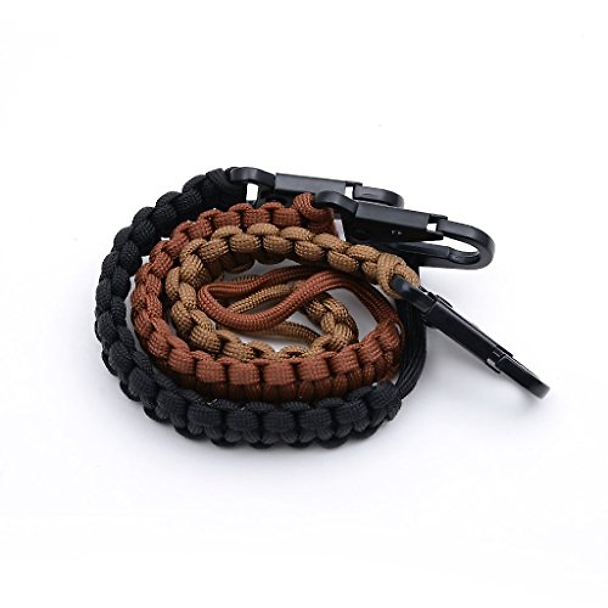 Dango EDC Tether - Cobra Weave 550 Paracord - 6 Inch Woven, 10 Feet Unraveled (Brown)