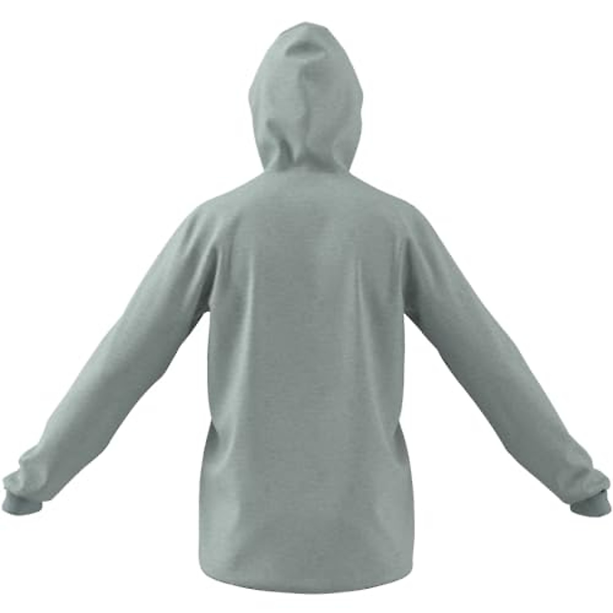 adidas Men's Essentials Logo Hoodie, Medium Grey Heather/Black, Large