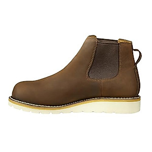 Carhartt Men's Wedge 5" Chelsea Pull-On Soft Toe FW5033-M Boot, Dark Bison Oil Tanned, 11