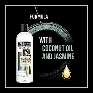 TRESemmé Botanique Coconut Nourish Shampoo for Dry, Frizzy Hair - 92% Derived Natural Materials, Professional Performance, 16 Fl Oz (Pack of 4)