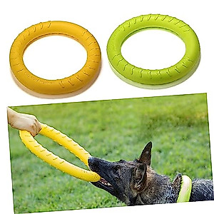 FOMIYES 2pcs Toys Pet Ring Toy Dog Ring Eva Dog Chew Toy Dog Dental Care Ring Puppies