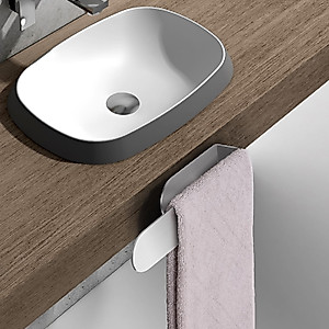 Azuibah Hand Towel Holder, Self Adhesive Bathroom Towel Holder, SUS 304 Stainless Steel Hand Towel Holder for Bathroom, Brushed Towel Holder for Bathroom Wall, Hand Towel Racks for Bathroom, Kitchen