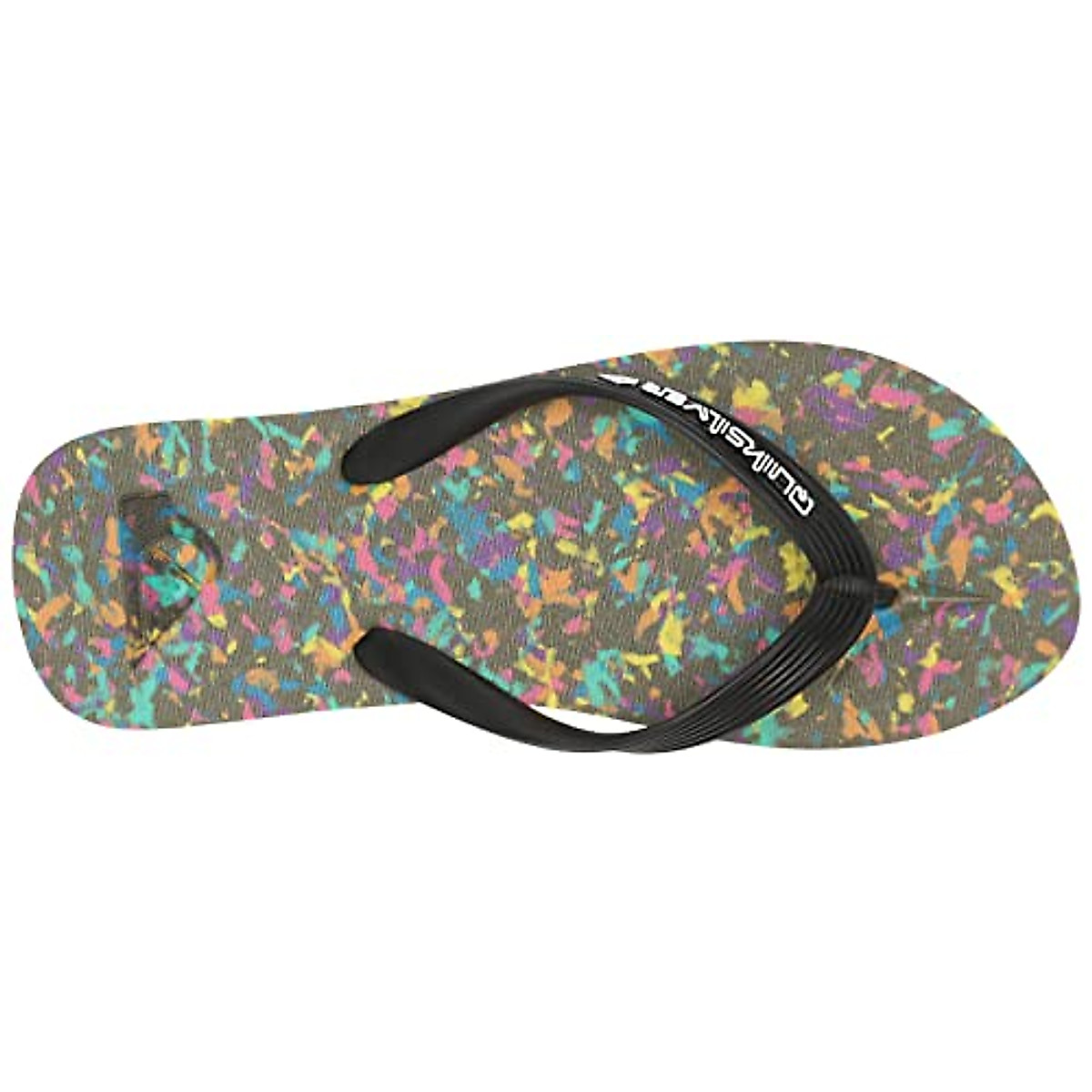 Quiksilver Men's Molokai Recycled 3 Point Sandal Flip Flop, Black/Blue/Black, 7