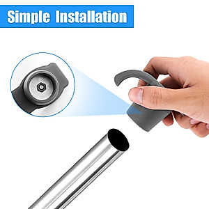 4pcs Walker Ski Glides, Heavy Duty Walker Glides Walker Feet Replacement Walker Glide Skis for 1 1/8 Inch Tubes Tool Free Installation Walker Sliders Assist Accessories, Gray