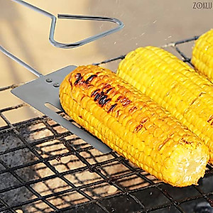 Long Barbeque Grill Tongs Spatula - Utensil Set Portable Grill Tongs for Cooking Gripper Kitchen Spatula Stainless Steel Hamburger Spatula - Barbecue Grill Tong Spatula Set Flat Top Grill Accessories