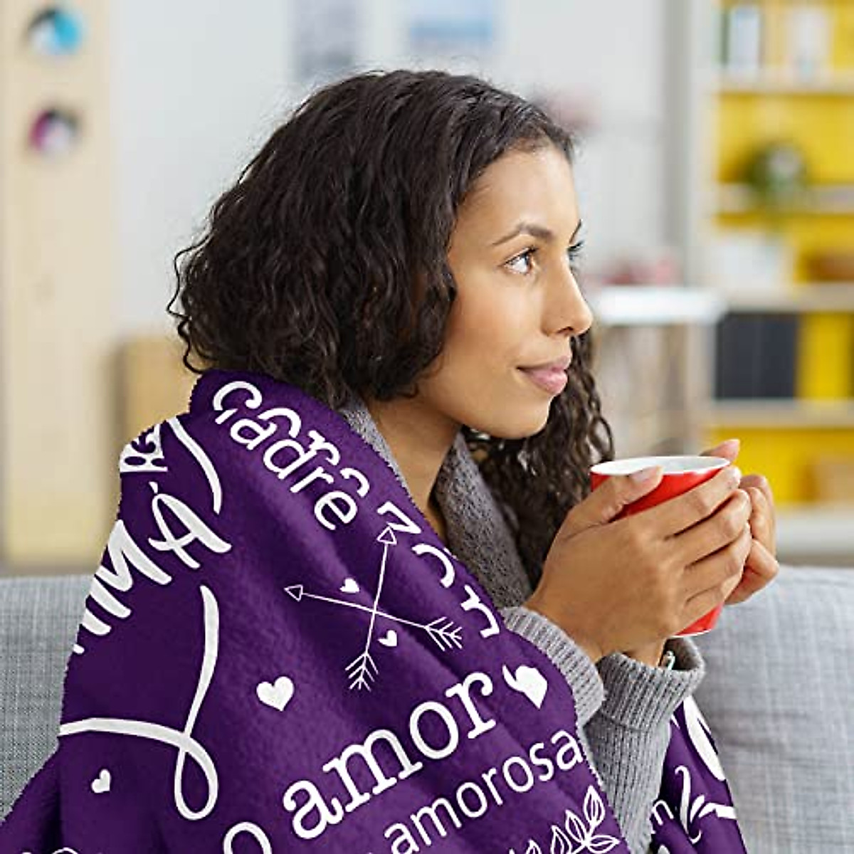 Gevuto Regalos para Mama Blankets, Mom Gifts for Mothers Day, Hispanic Gifts for Mom from Daughter, Birthday Gifts for Mom Throw 50"X60", Regalos De Navidad para Mujer, Moms Birthday Gift Ideas