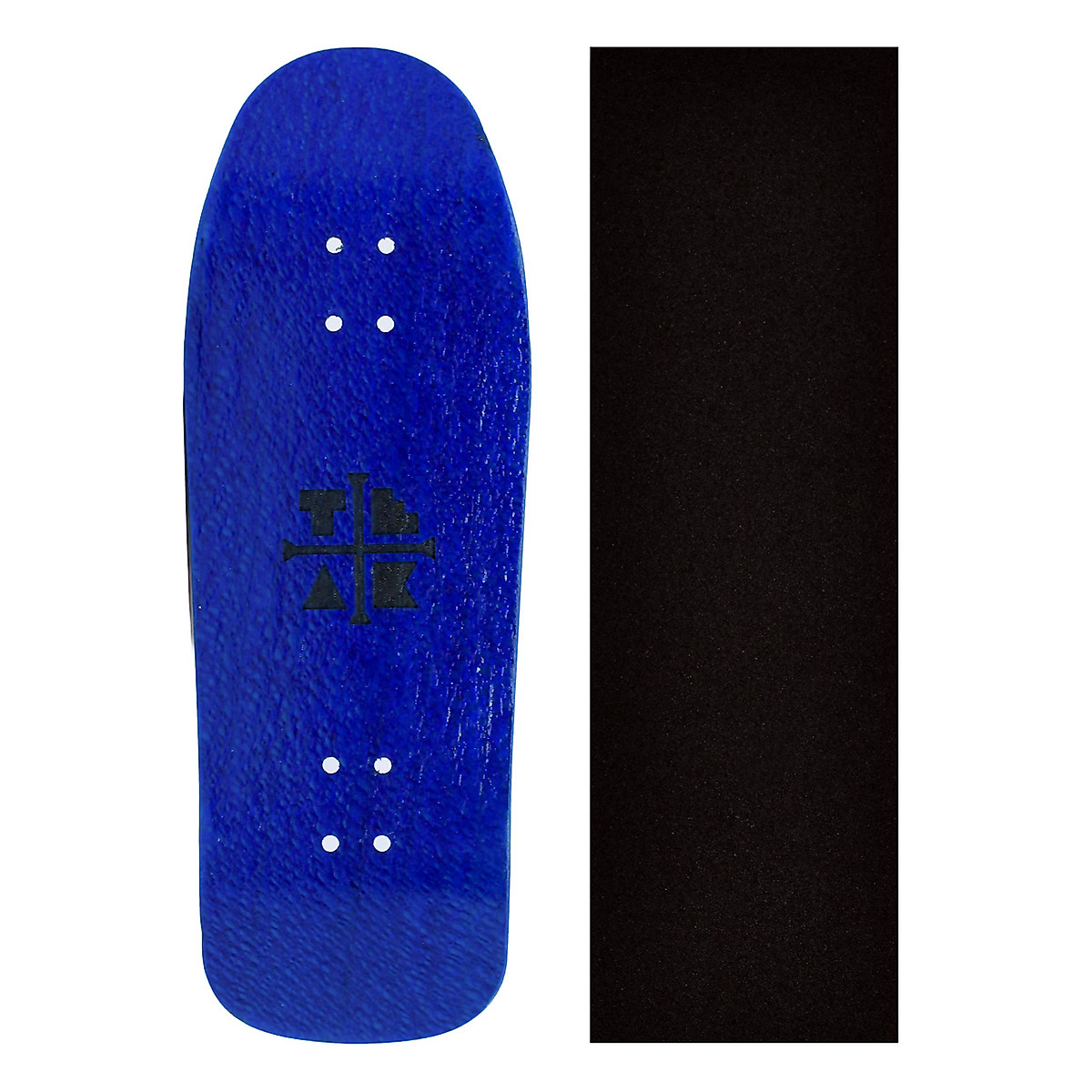 Teak Tuning Wooden Fingerboard Carlsbad Cruiser Deck, Blue Yeti - 34mm x 100mm - Handmade, Pro Shape & Size - Five Plies Wood Veneer - Includes Prolific Foam Tape