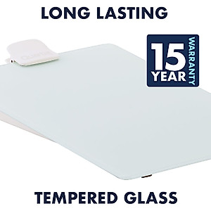 Quartet Glass Whiteboard Desktop Easel, 9" x 11", Dry Erase Surface, Clean Erase, Includes 1 Dry Erase Marker, White (GDE119)