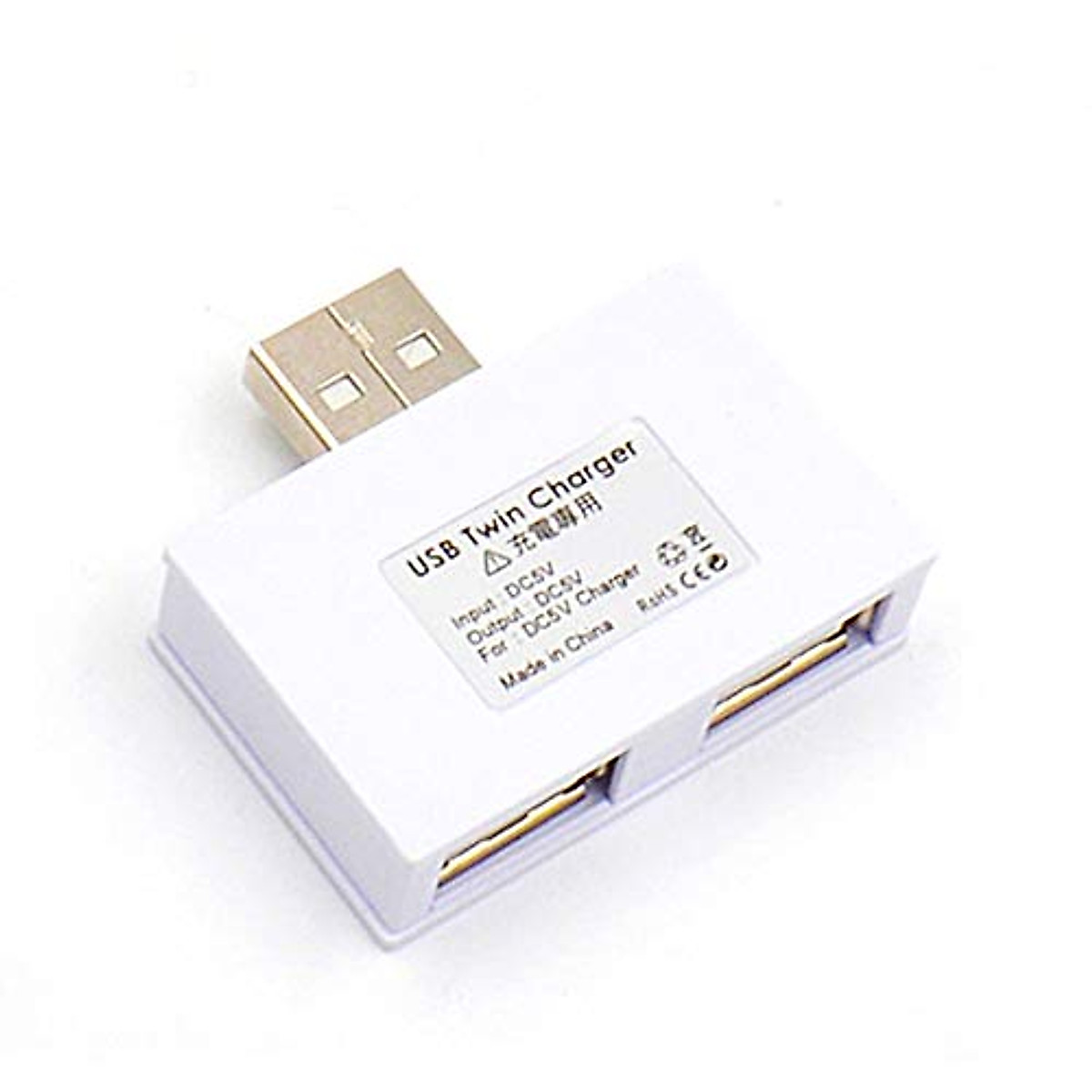 MNTT USB Splitter Charger White for Phone Tablet Computer Black Adapter Hubs(White)