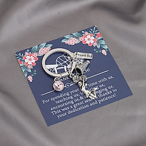 BLEOUK Cheer Coach Gift Appreciation Gift For Coach Cheerleader Keychain Coach Leaving Gift Cheer Team Jewelry (cheer coach keychain)
