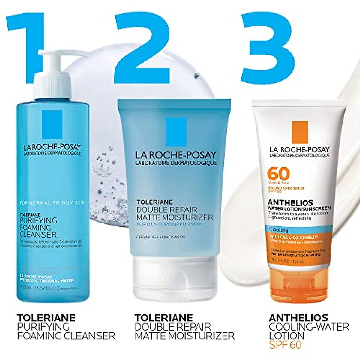 La Roche-Posay Anthelios Cooling Water Lotion Sunscreen for Body and Face, Broad Spectrum Sunscreen SPF, Absorbs Quickly, Water Resistant Every Day Sun Protection for Sensitive Skin