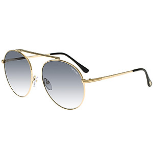 Tom Ford FT0571 28B Shiny Rose Gold Simone Pilot Sunglasses Lens Category 2 Siz