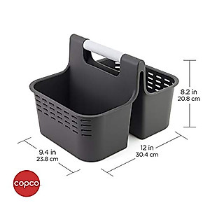 Copco Basics Bath and Shower Caddy, Charcoal Gray
