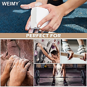 WEIMY Gym Chalk Blocks(8 x 2oz Blocks), Sport Hand Chalk for Gymnastics, Rock Climbing, Weightlifting, Power Lifting, Easy Grip, Moisture Absorbing, Magnesium Carbonate Chalk
